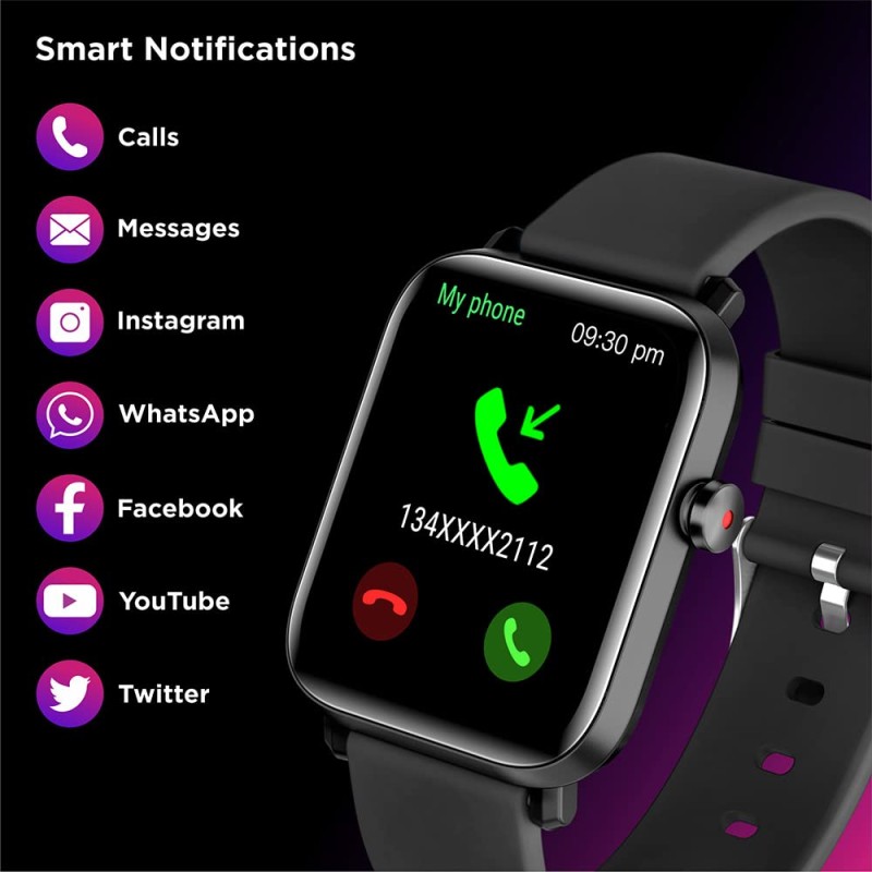 Smart Watch : Buy Syska PLUTO Smartwatch Black